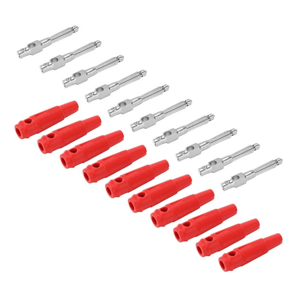 10Pcs 4mm Banana Plug Copper 1000V 32A Stackable Male Plugs with Soft ...