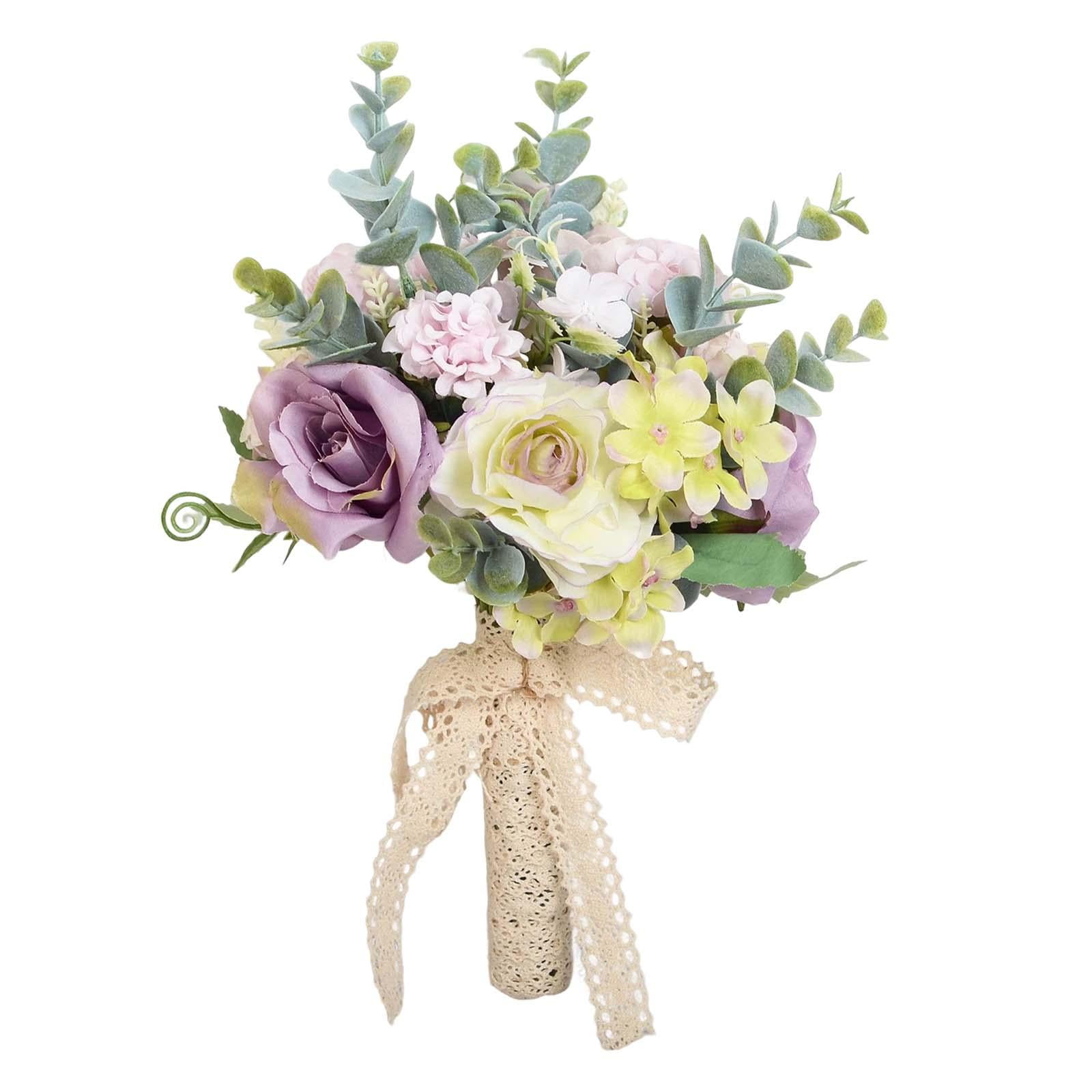 Bouquets Bride Bridal Hand Flower Silk Flower Bouquet Romantic Handmade ...