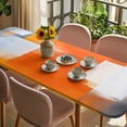 Abstract Paint Texture Fitted Rectangle Tablecloth 32" x 96" Retro ...