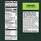 MorningStar Farms Vegan Corn Dogs 10 oz 4 Count Plant-Based Frozen Corn ...