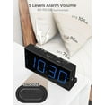 Digital Dual Alarm Clock for Bedroom, Large Display Bedside with ...