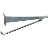 12" Slatwall Shelf Knife Bracket with Bracket Support Arm, Chrome, 24 ...