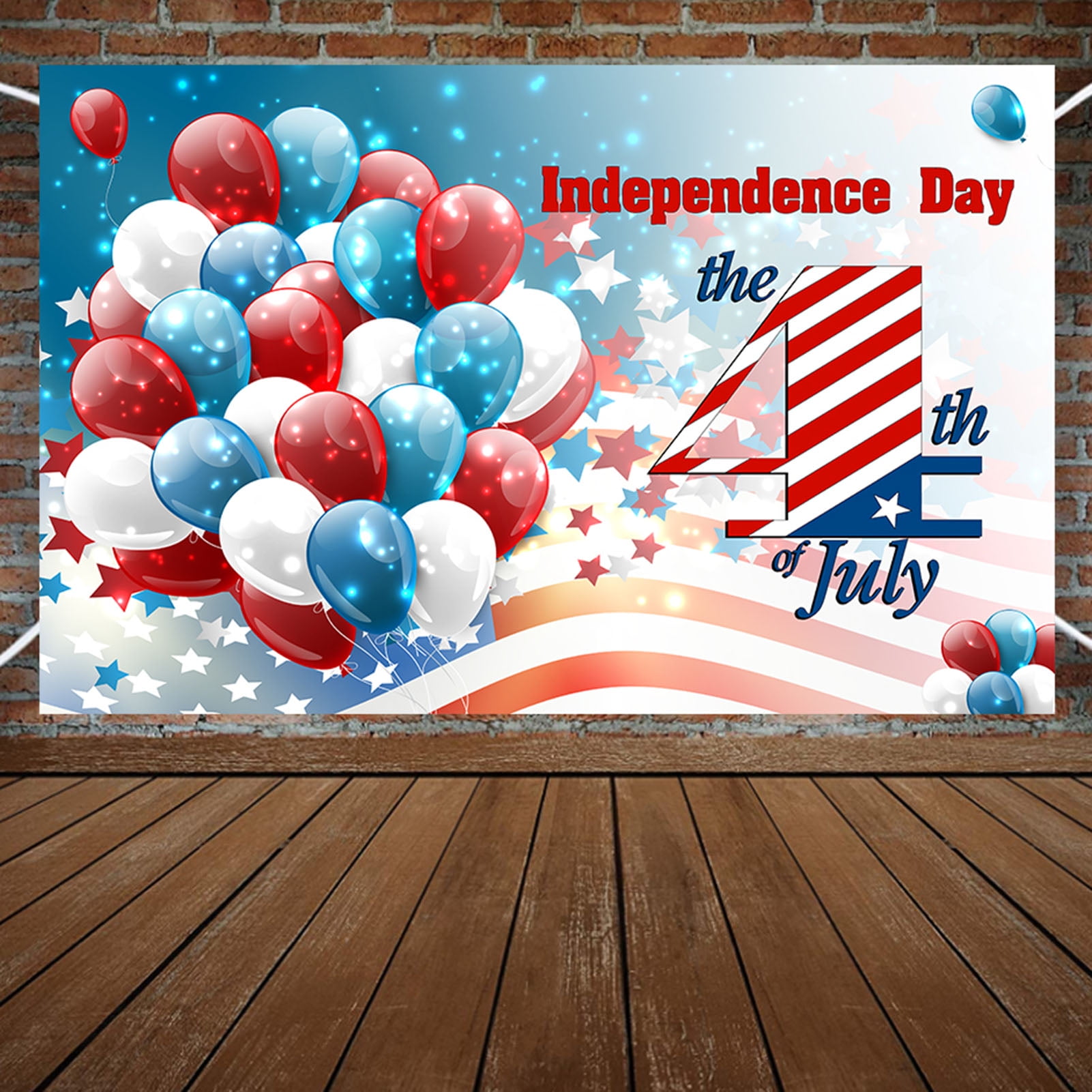 Decorative Backdrop - Wrinkle Resistant Polyester Independence Day ...