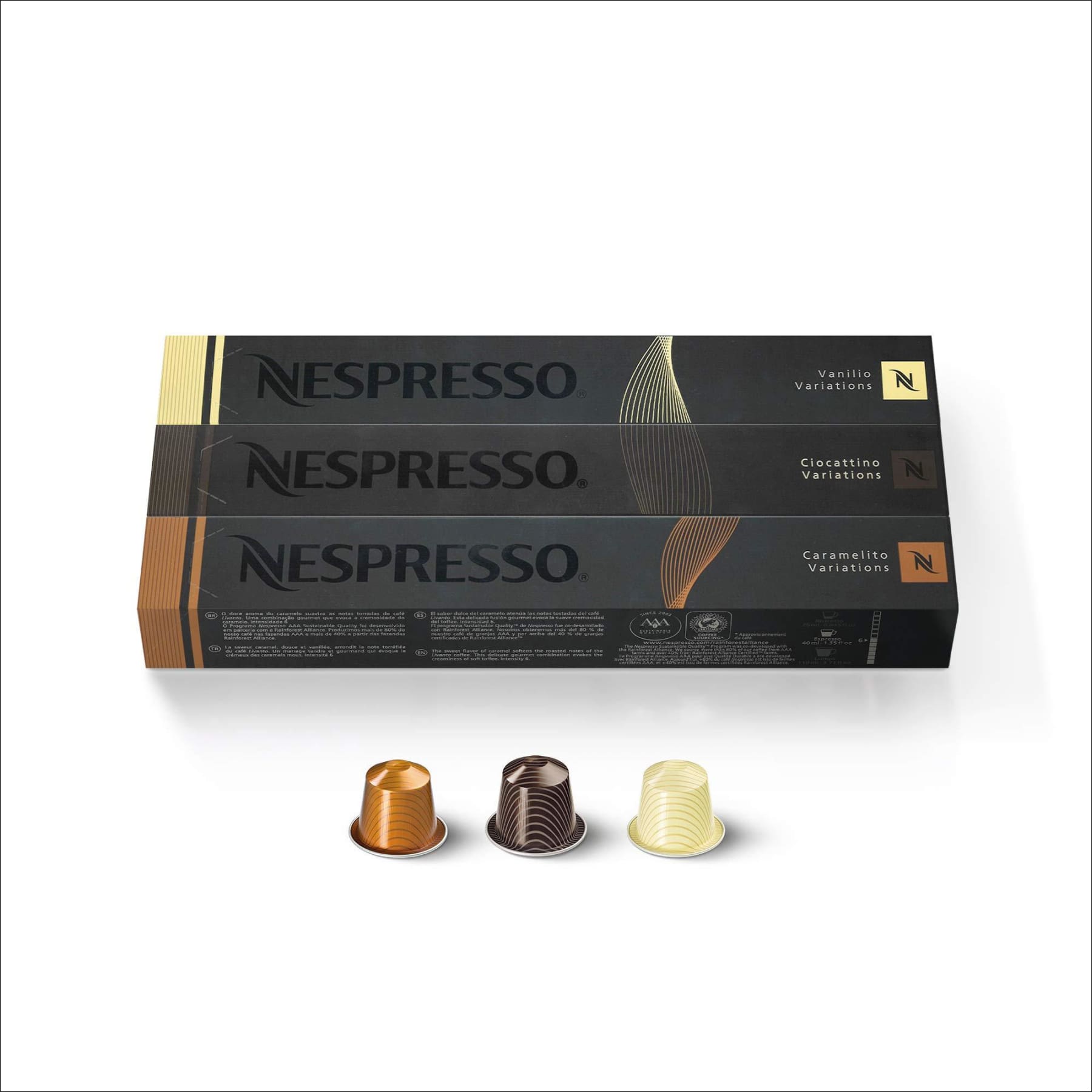 Nespresso Capsules OriginalLine Flavored Variety Pack Medium Roast Nespresso Capsules OriginalLine Flavored Variety Pack Medium Roast