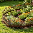 YAMB Rusty Metal Wild Flowers Garden Stakes, Wrought Iron Decorative ...
