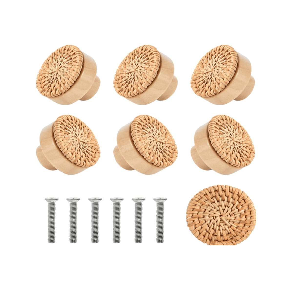 Click here for Unbranded 10pcs Wooden Handles Beech Rattan Drawer... prices