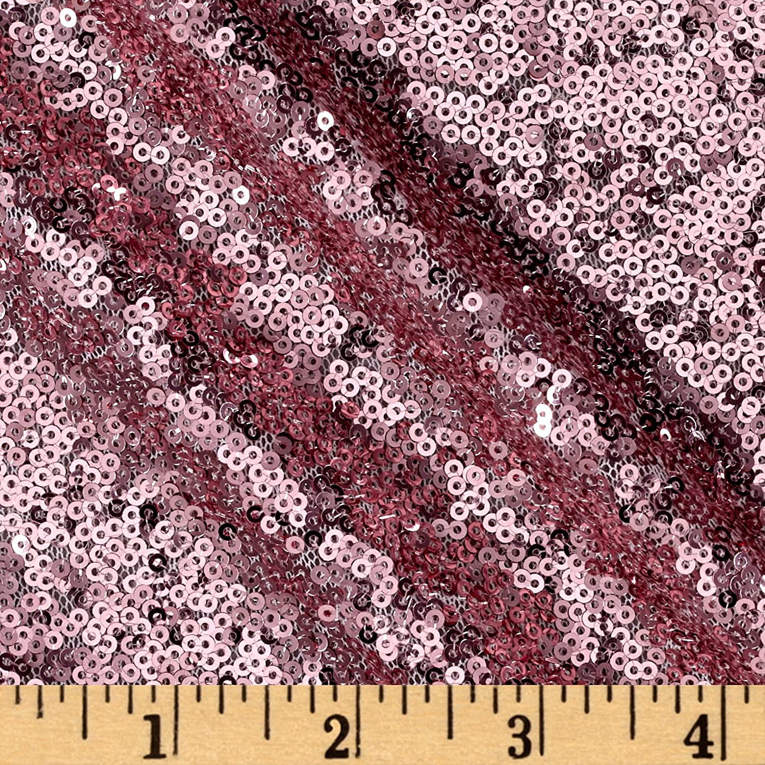 Ben Textiles Glitz Sequin & Mesh Fabric by The Yard, Mauve - Walmart.com