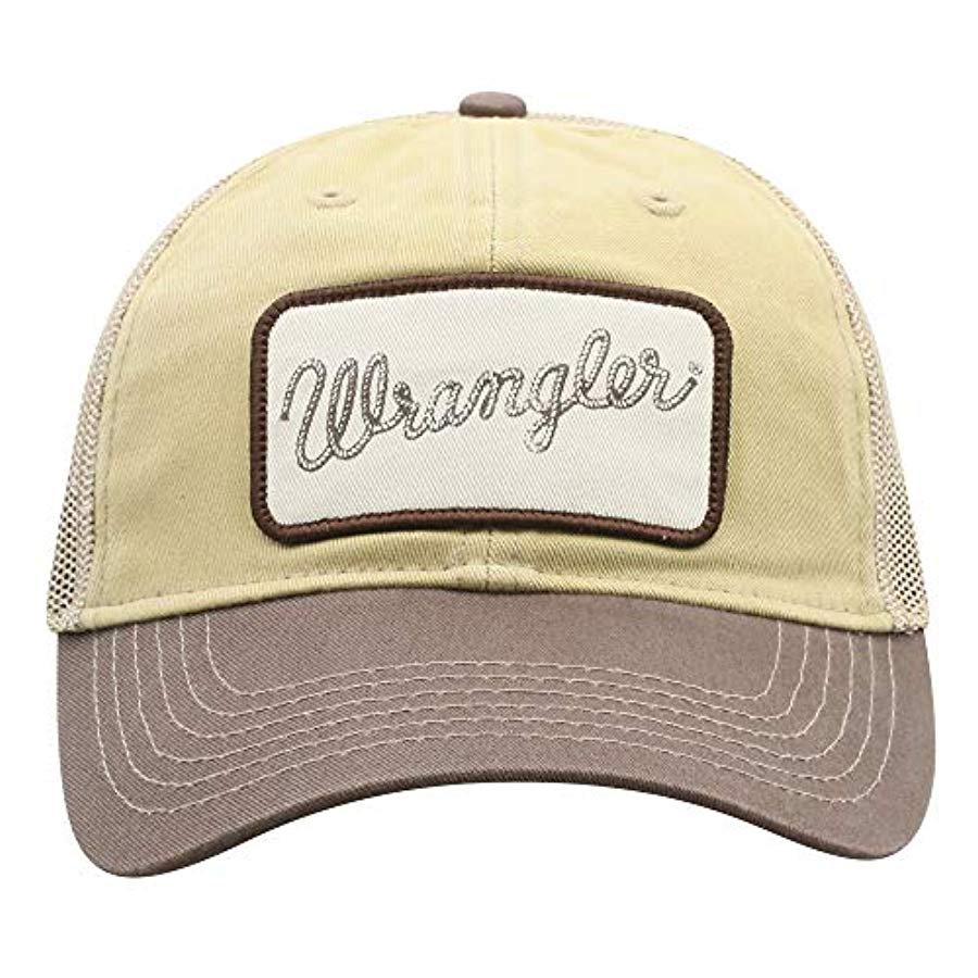 Wrangler Men's Western Patch Mesh Back Trucker Cap - Walmart.com