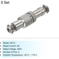 ASIASN-5pcs Aviation Connector GX12 2 Pins 12mm Male Female Wire Panel ...
