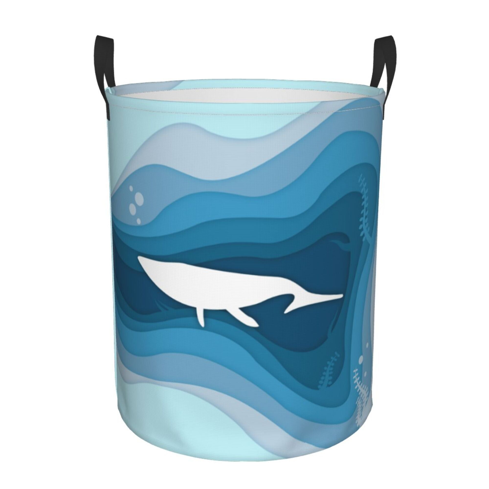 LNWH Laundry Basket, Sea Animal Whale Pattern Foldable Laundry Hamper ...