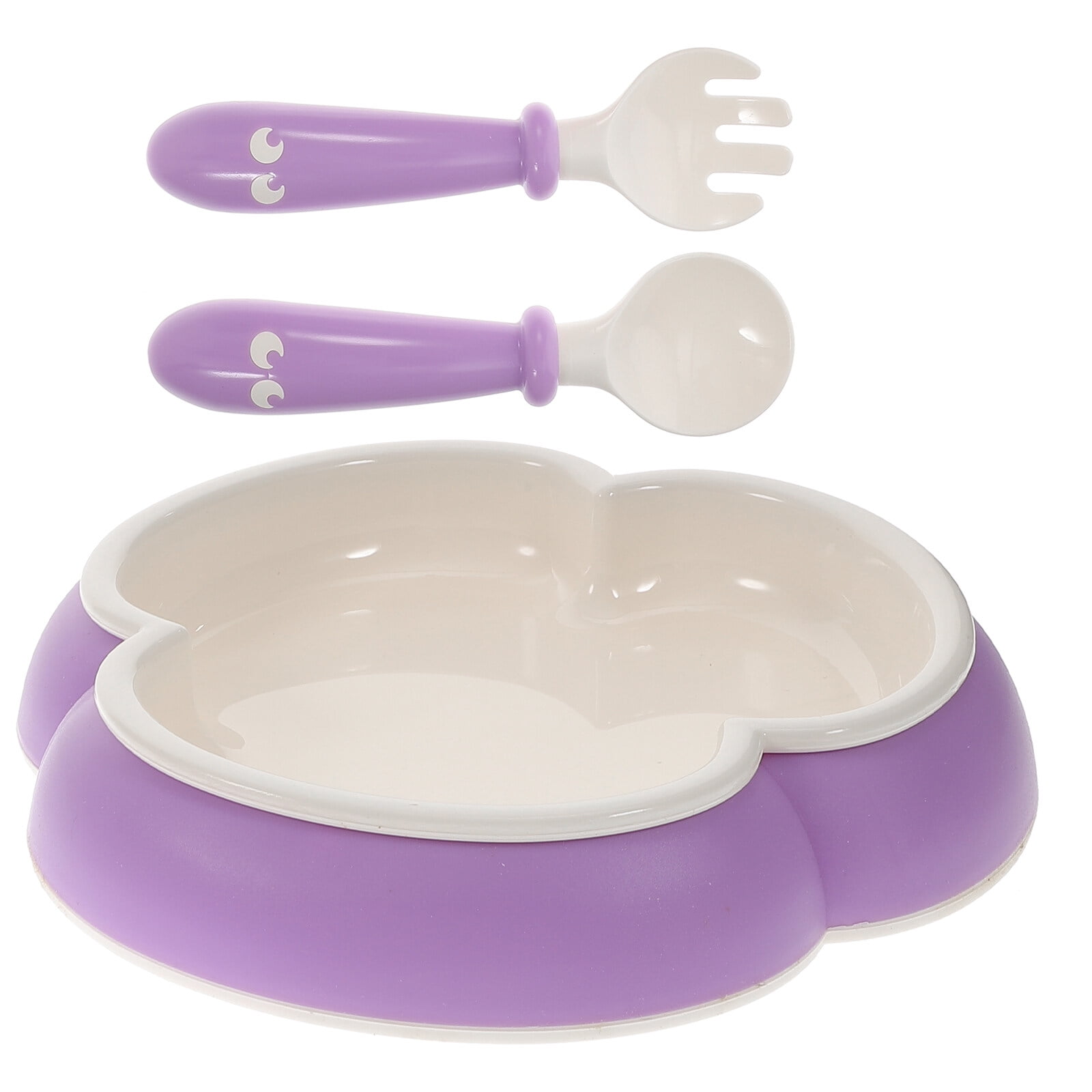 1 Set Baby Spoon Fork Suction Cup Bowl Kids Eating Training Utensils ...
