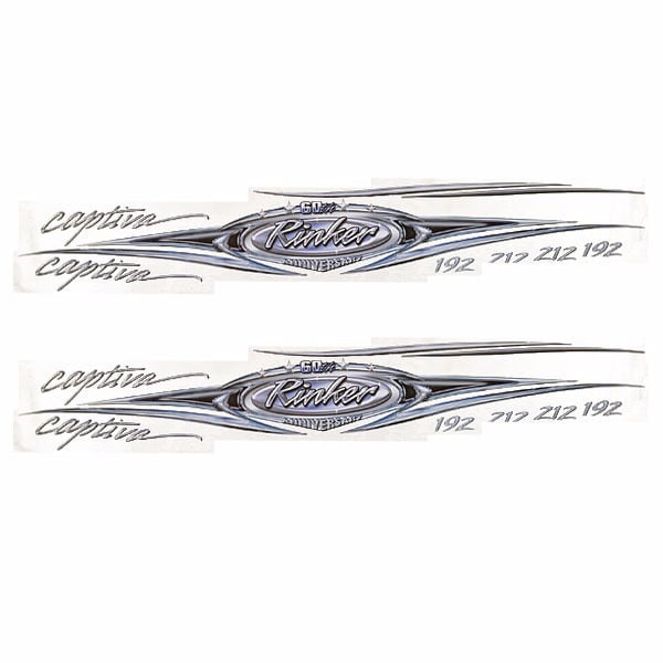 Boat Decal | Rinker Captiva 60th Anniversary 107 x 14 Inch (Pair ...