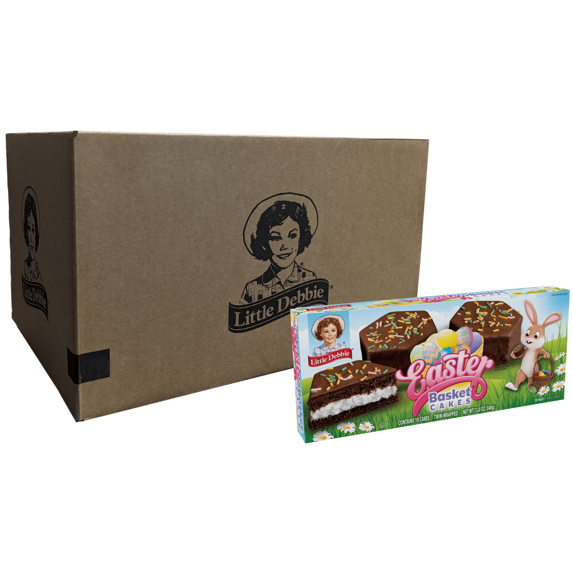 Little Debbie Easter Basket Cakes, 16 Boxes, 160 Chocolate-Flavored Snack Cakes, Twin-Wrapped ...