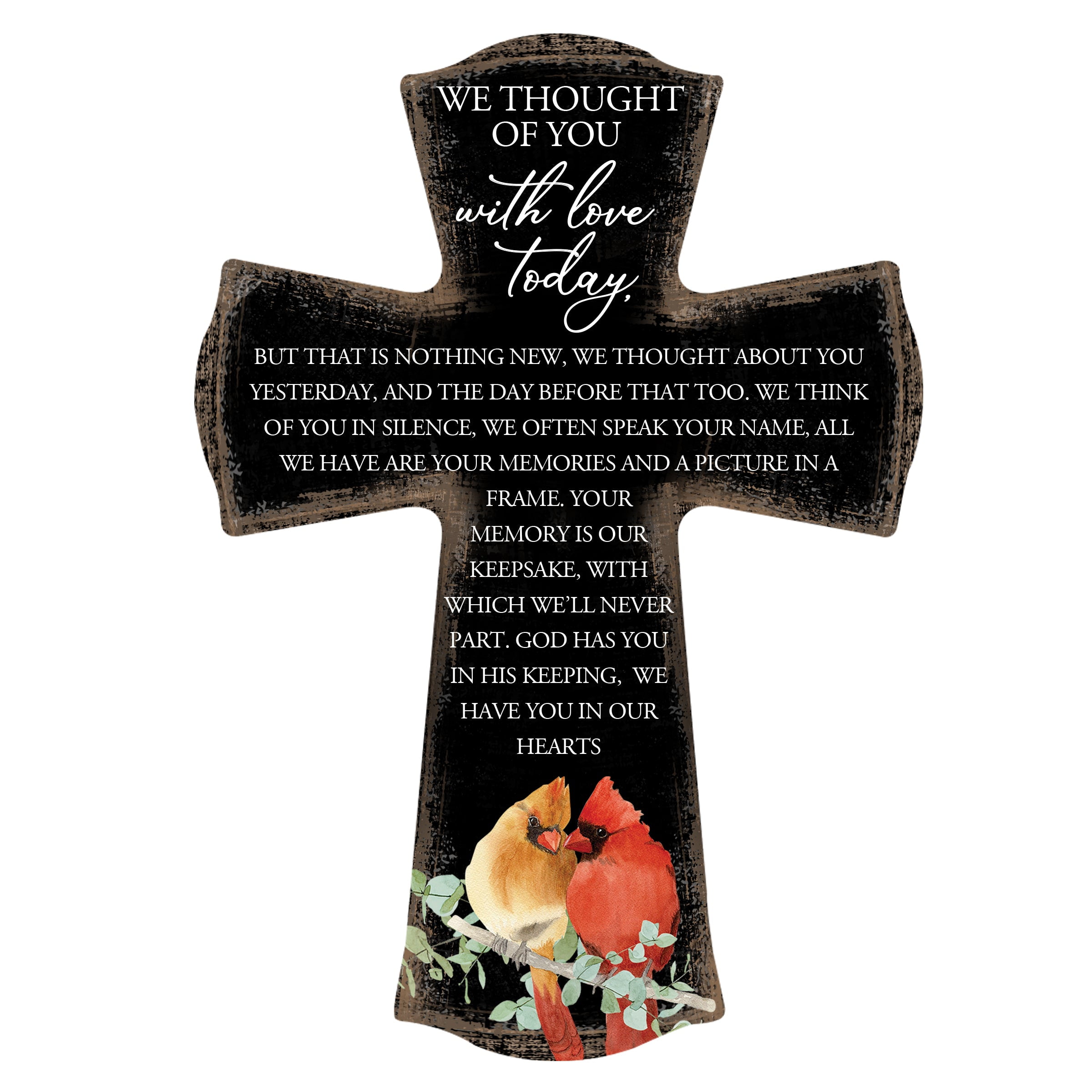 LifeSong Milestones Cardinal Memorial Wall Cross Best Sympathy Gifts ...