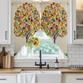 Colorful Tree Swag Curtain Valance for Window 2 Panels Vintage Nature ...