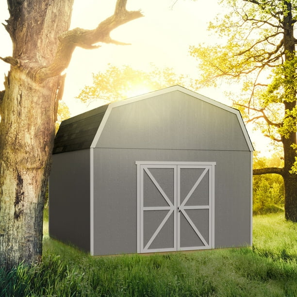 Handy Home Products Hudson 12 ft. x 12 ft. Wood Storage Shed - Walmart.com