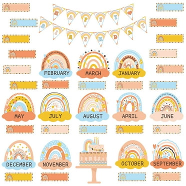 D-FantiX Educational Preschool Bulletin Board Set with Alphabet Numbers ...