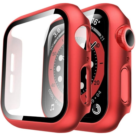 2 Pack Hard Case Compatible for Apple Watch SE Series 6 5 4 44mm Built ...