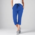ANINEO Womens Casual Solid Color Pockets Elastic Belt Waist Pants Mid ...