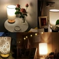 Linen Table Lamp USB Powered for Bedroom Living Room Dimmable 3 colors ...