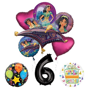Jasmine Disney Princess Aladdin Birthday Balloons Decoration Supplies ...