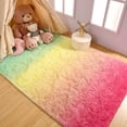 Softlife Plush Tie Dye Velvet Rug, Fluffy Carpet for Home, Living Room ...