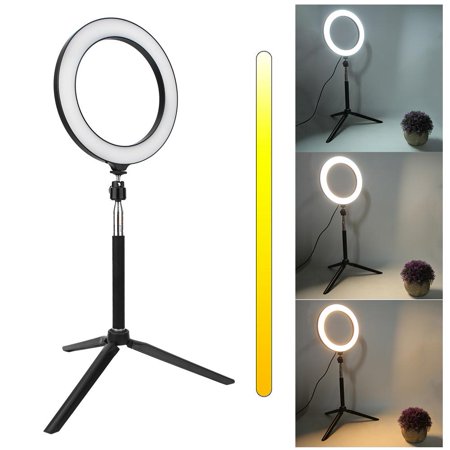 Sonew 20cm LED Dimmable LED Ring Video Ring Light Lamp Kit with ...