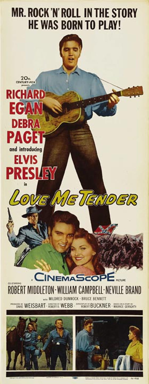 Love Me Tender Movie Poster 14 X 36 Style B Walmart