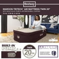 "Bestway Twin Size Inflatable Air Mattress Bed, 20"" with Built-in Pump, Maroon" - Walmart.com