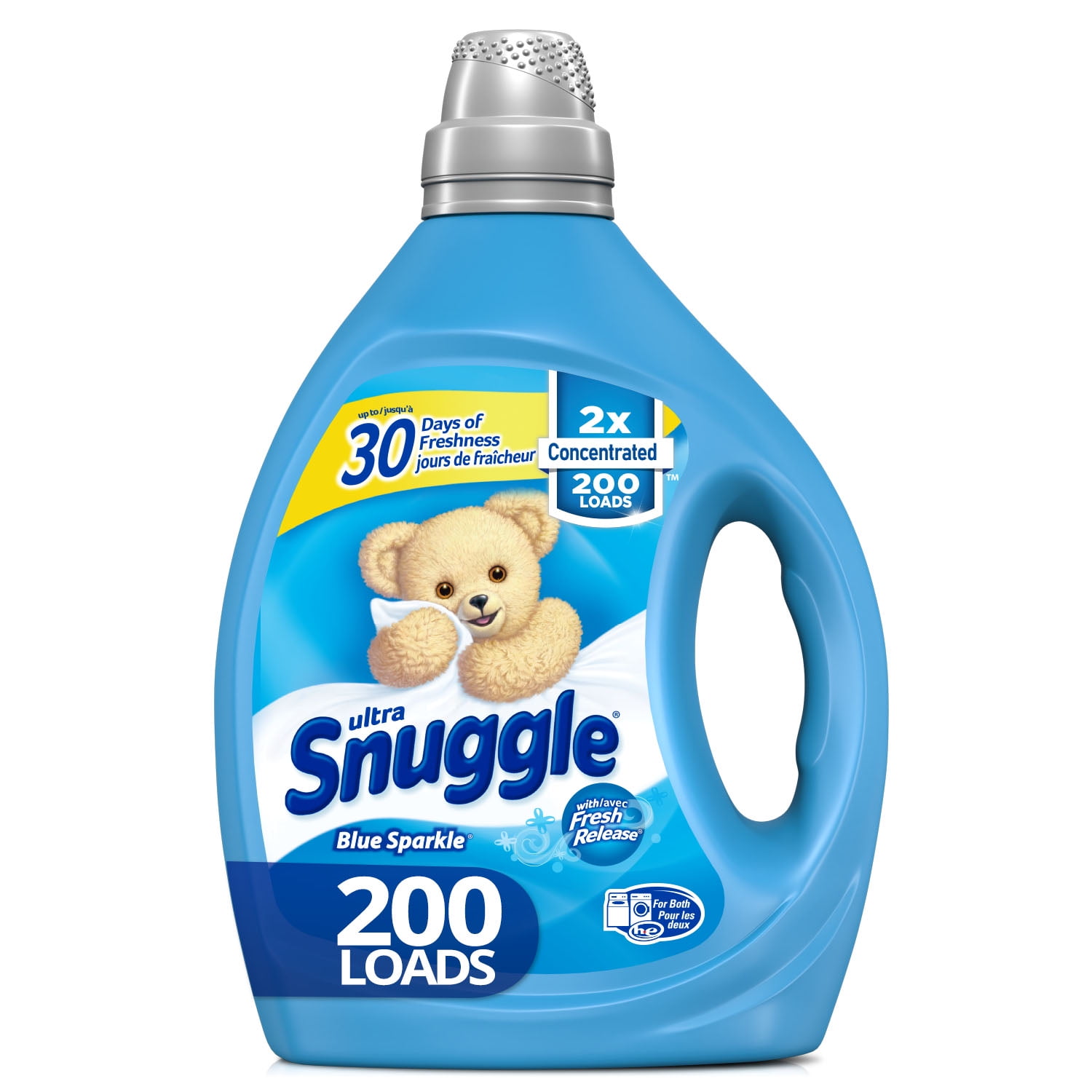 Snuggle Liquid Fabric Softener, Blue Sparkle, 2X Concentrated, 200 ...