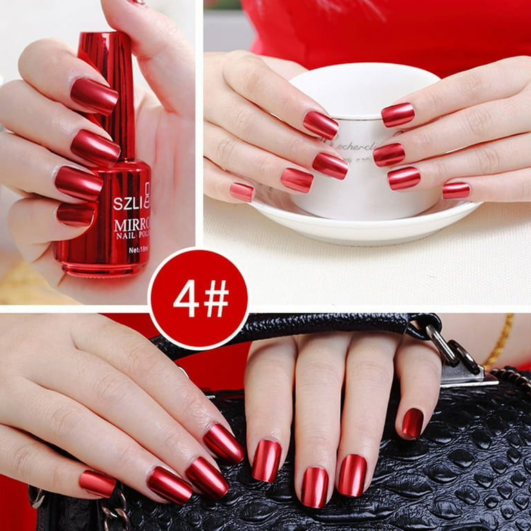 Metallic Mirror Silver Nail Polish