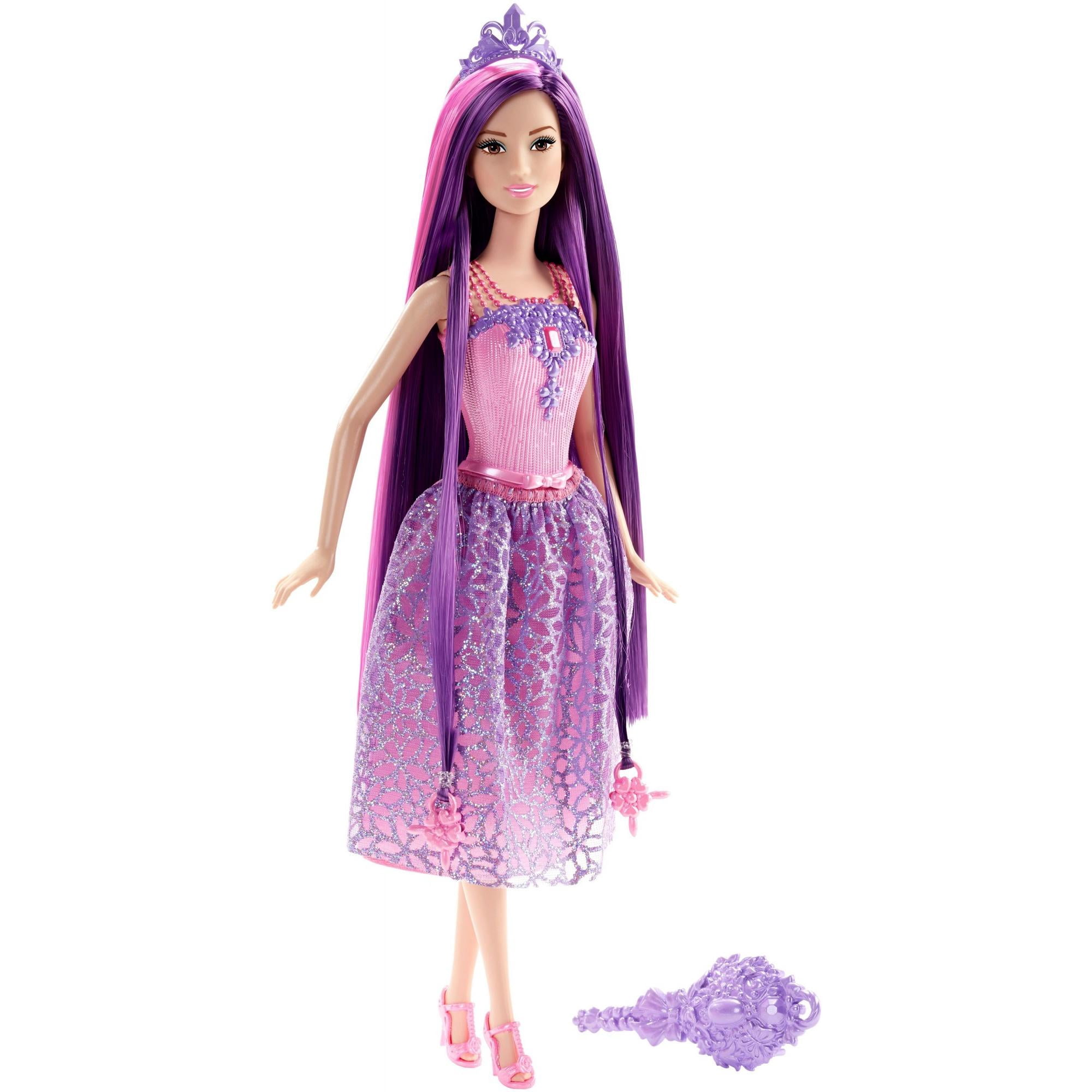Barbie Endless Hair Kingdom Princess Doll, Purple - Walmart.com ...