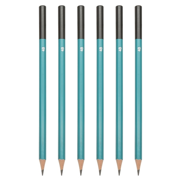 Lápices de dibujo Uxcell 4B para esbozar, 6 lápices de esbozo para ...