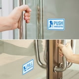 Uxcell Push Pull Welcome Door Sign Acrylic Adhesive Gate Sticker Wall ...
