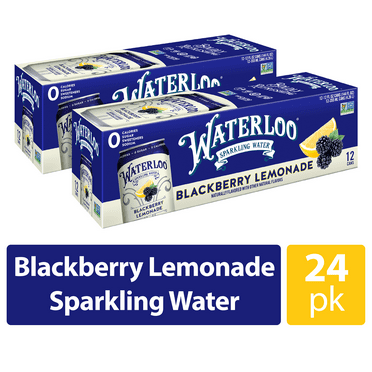Waterloo Sparkling Water, Raspberry Nectarine, 12 fl oz, 24 Pack Cans ...