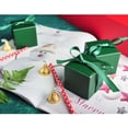 Dark Green Gift Candy Box Bulk 2x2x2 inches with Green Ribbon Party ...