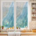 Blue Gradient Ocean Sea Wave Window Privacy Film, Rainbow Film ...