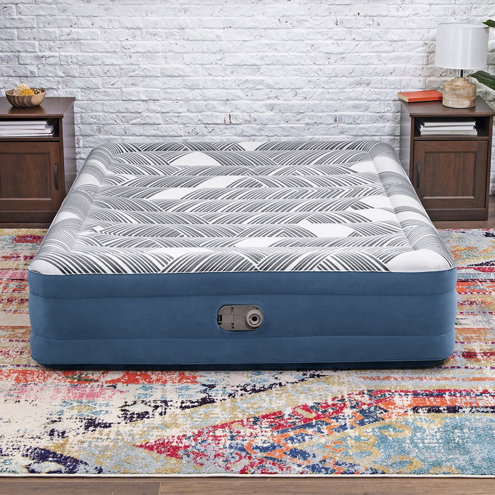 Colchón Inflable Queen 203CM Bestway Azul-Gris | Walmart en línea