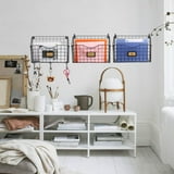 X-cosrack 3-Tier Hanging Wall File Organizer with Door Hooks and 6pcs S ...