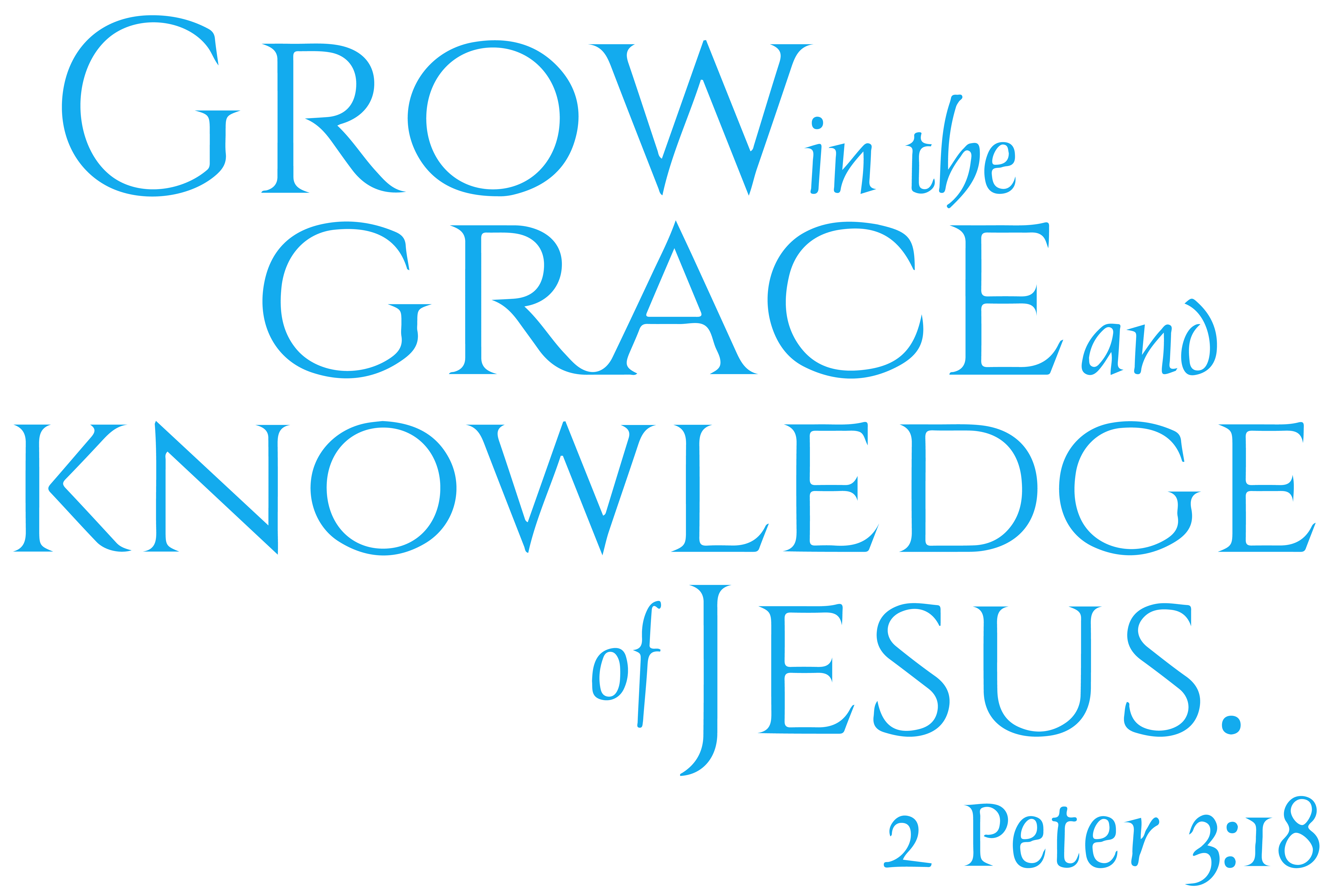 2 Peter 3 18 Grow In The Grace And Knowledge Vinyl Decal Sticker