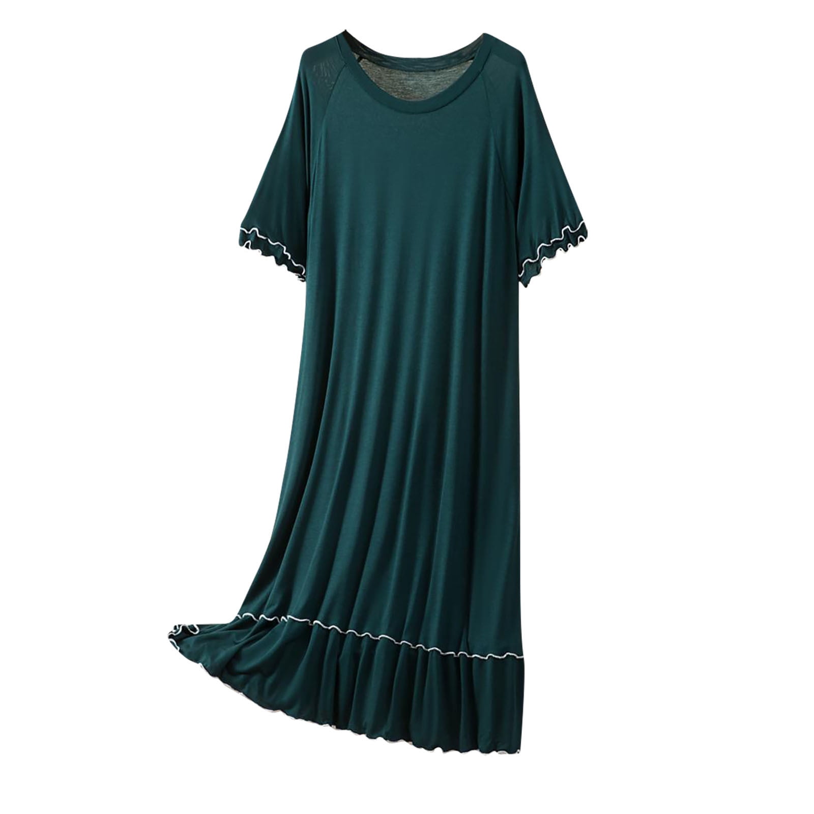 Click here for Chbgutlmr Womens Pajamas Dresses Ruffle Hem Crewne... prices