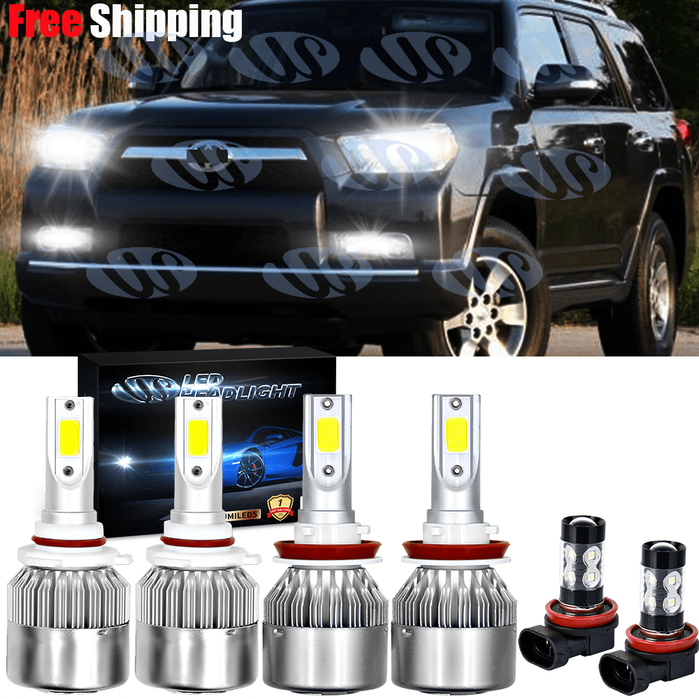 For Toyota 4Runner 2010-2020 Hi&Lo Beam Fog Light LED Headlight Bulbs ...