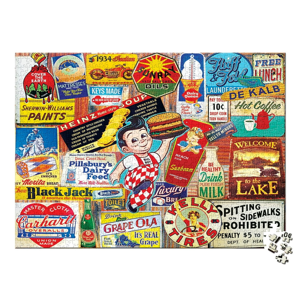 White Mountain Puzzles Vintage Signs - 1000 Piece Jigsaw Puzzle ...