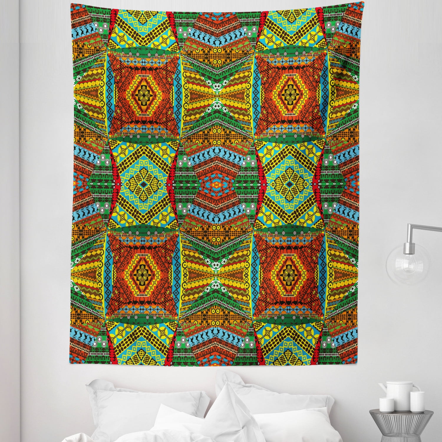 African Tapestry, Collage of Native Motifs Art Traditional Old ...