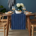 Blue Bamboos Cotton Linen Table Runner Natural Vintage Bamboos Tree ...