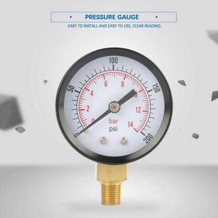 Base Entry Water Pressure Gauge Manometer, NPT Pressure Gauge, For ...
