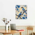 Acheng Framed Canvas Print Wall Art Blue Bird Pictures Wall Decor Bird ...