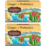 Celestial Seasonings Herbal Tea, Ginger Plus Probiotics, 20 Count ...