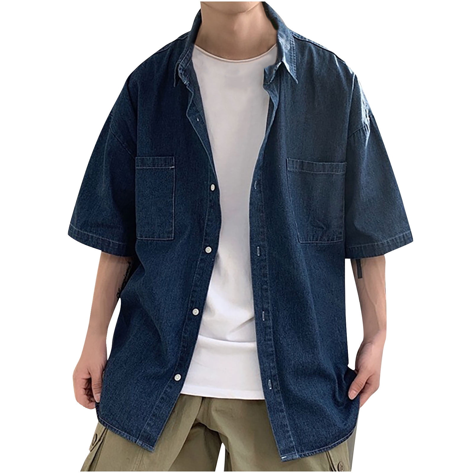 Click here for Aherbiu Mens Button Down Shirts Short Sleeve Overs... prices