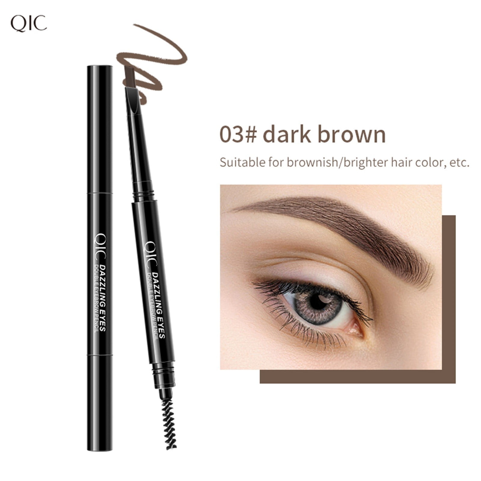 Cara Lady Dual-Headed Hard Brow Pen Waterproof And Sweat-proof ...